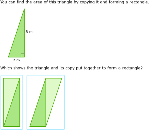 IXL | Understanding area of a triangle | 6th grade math