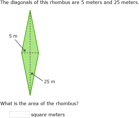 IXL - Area of rhombuses (Geometry practice)