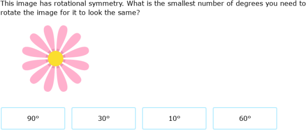 IXL | Rotational symmetry: amount of rotation | 8th grade math