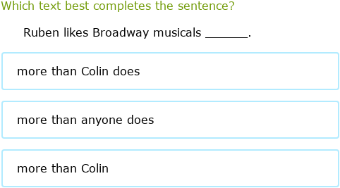 IXL | Avoid double, illogical, and unclear comparisons | 8th grade ...