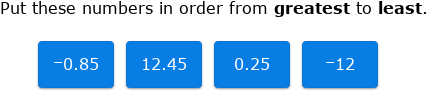 IXL | Put rational numbers in order | 6th grade math