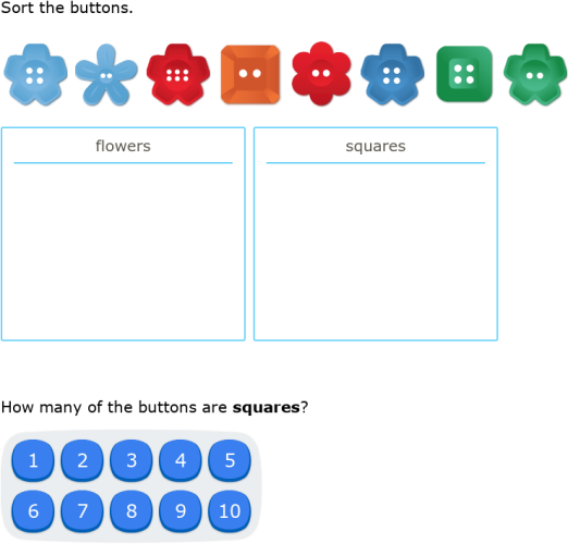 IXL | Classify, sort, and count | Kindergarten math