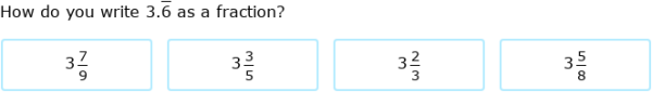 IXL | Convert decimals to fractions or mixed numbers | 7th grade math