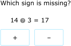 IXL | Which sign makes the number sentence true? | 1st grade math
