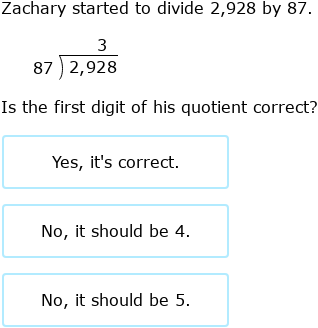 IXL | Adjust quotients | 5th grade math