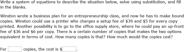 IXL | Solve a system of equations using substitution: word problems ...