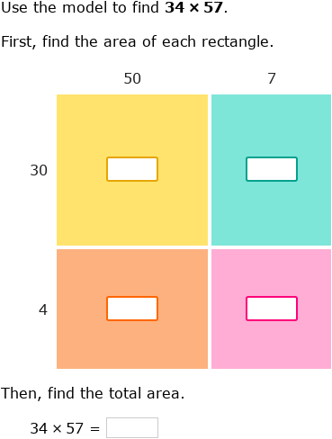 IXL | Multiply 2-digit numbers by 2-digit numbers using area models ...