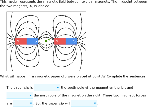 IXL | Magnetic forces and fields | 8th grade science