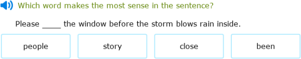IXL | Complete the sentence with the correct sight word | 4th grade ...