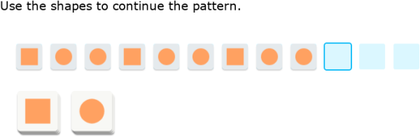 IXL | Complete a pattern | Kindergarten math