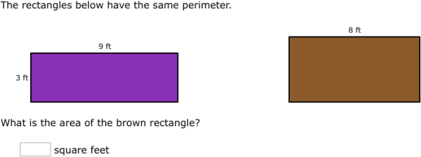 IXL | Relationship between area and perimeter: find the area | 3rd ...