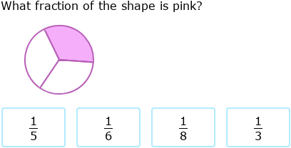 IXL | Match unit fractions to models: halves, thirds, fourths, fifths ...