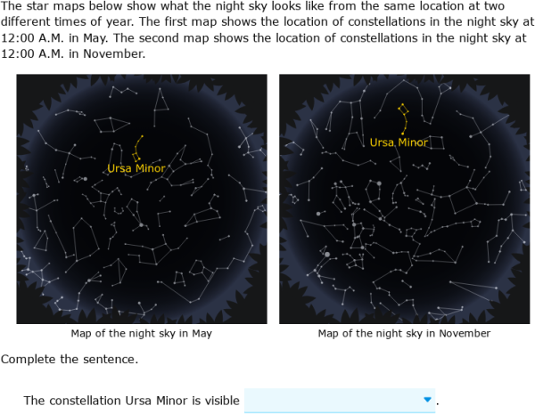 IXL | Constellations and the changing night sky | 4th grade science