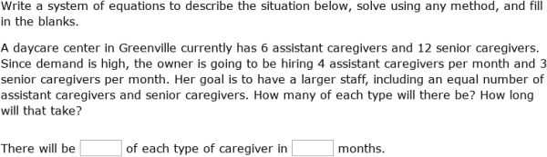 IXL - Solve a system of equations using any method: word problems ...