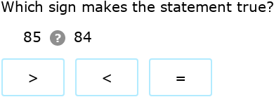 IXL | Compare numbers up to 100 using symbols | 1st grade math