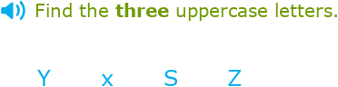IXL | Find the uppercase letters | Kindergarten language arts