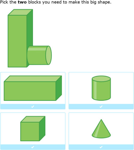 IXL | Take apart three-dimensional shapes | 1st grade math