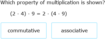 IXL | Commutative and associative properties of multiplication | 6th ...