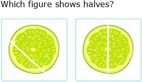 IXL | Identify halves | 2nd grade math