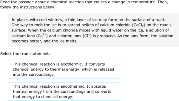IXL | Describe energy changes in chemical reactions | 8th grade science