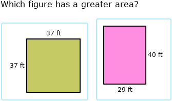 IXL | Compare area and perimeter of rectangles and squares | 4th grade math