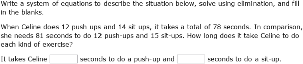 IXL | Solve a system of equations using elimination: word problems ...