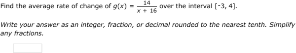 IXL - Average rate of change I (Calculus practice)
