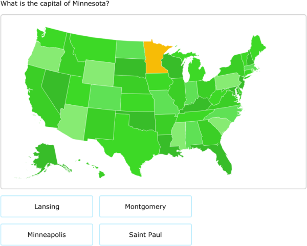 IXL - Identify state capitals of the Midwest (4th grade social studies ...