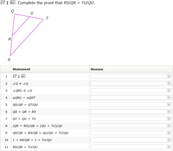 IXL - Proofs involving the Triangle Proportionality Theorem (Geometry practice)