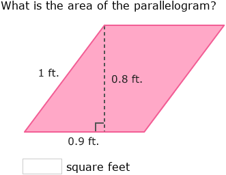 IXL | Area of parallelograms | 7th grade math