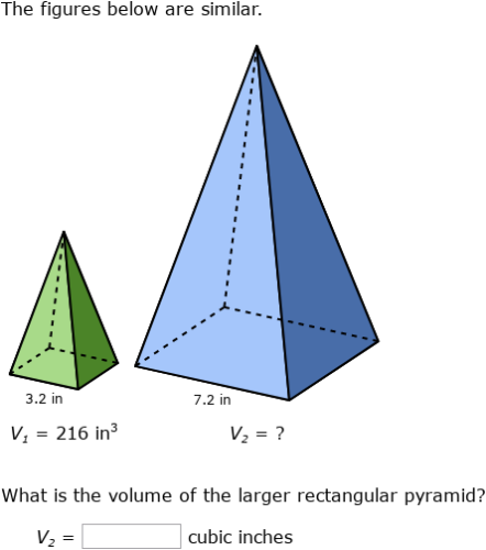 IXL - Volume of similar pyramids (Geometry practice)