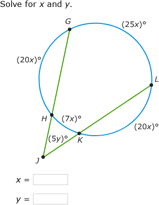 IXL - Checkpoint: Angles and lines in circles (Geometry practice)