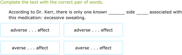 IXL | Use the correct frequently confused word | 12th grade language arts