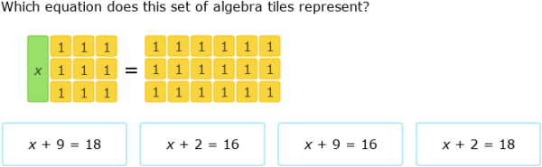 IXL | Model and solve addition equations using algebra tiles | 6th ...