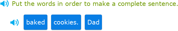 IXL | Unscramble the words to make a complete sentence | Kindergarten ...