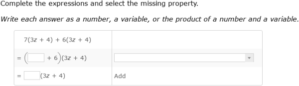 IXL - Write equivalent expressions using properties (Algebra 1 practice)