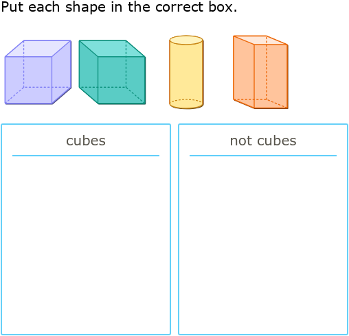 IXL | Sort three-dimensional shapes | 1st grade math