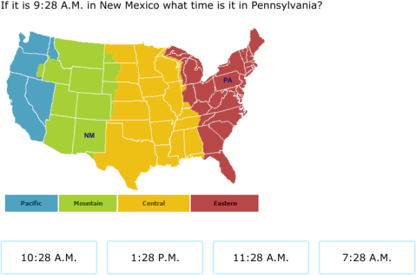 IXL | Time zones | 5th grade math