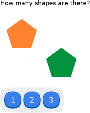 IXL | Count shapes - up to 3 | Pre-K math