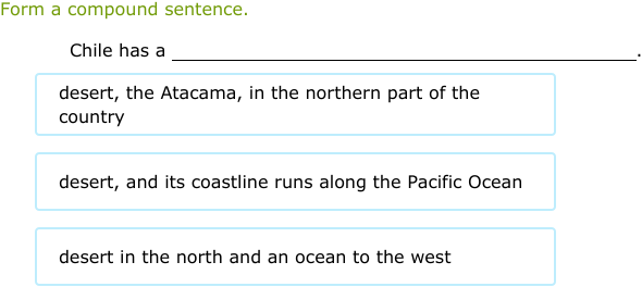 IXL | Create compound sentences | 3rd grade language arts