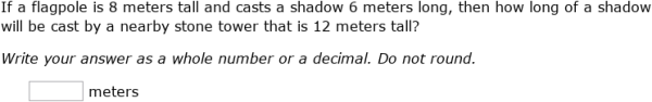 IXL - Similar triangles and indirect measurement (Algebra 1 practice)