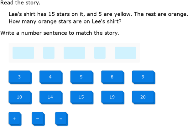 IXL | Addition and subtraction sentences for word problems - up to 20 ...