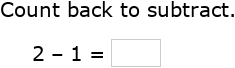 IXL | Subtract 1 or 2 by counting back - up to 10 | 1st grade math