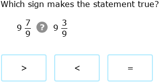 IXL | Compare mixed numbers | 3rd grade math