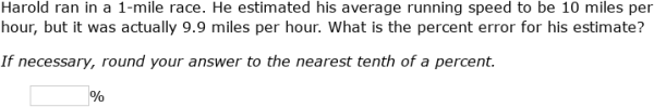 IXL | Percent error: word problems | 7th grade math