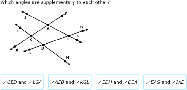 IXL | Identify complementary and supplementary angles | 8th grade math