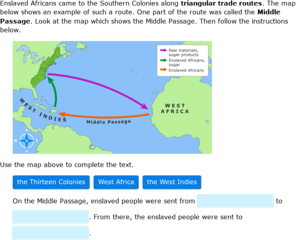 IXL | Southern Colonies: economy and slavery | 6th grade social studies