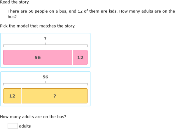 IXL | Use models to solve addition and subtraction word problems - up ...