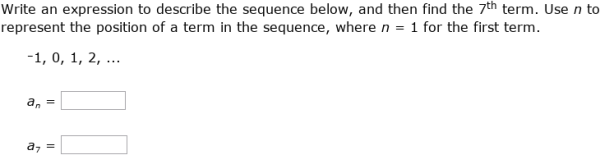 IXL - Write a formula for an arithmetic sequence (Algebra 2 practice)