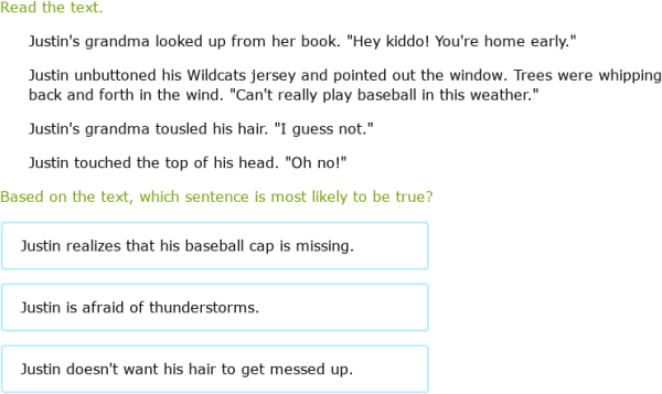 IXL | Draw inferences from a text | 6th grade language arts